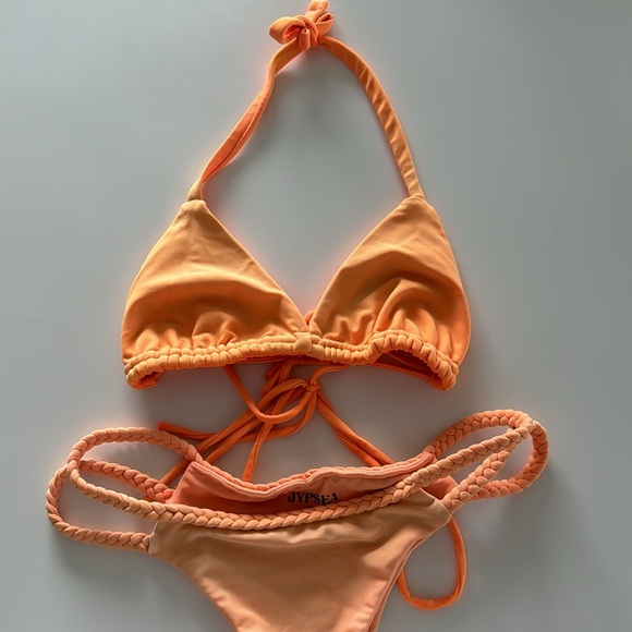 Swim | Jypsea Orange Cheeky Bikini Matching Top Bottom Set | Poshmark